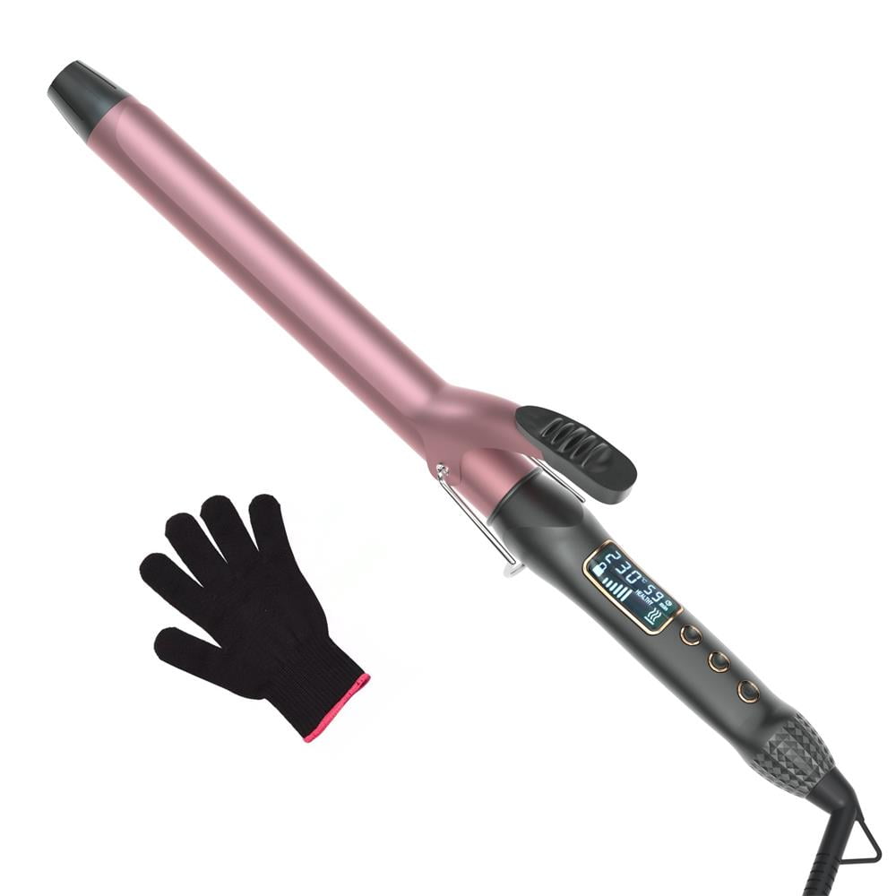 HsdsBebe 1 inch Curling Wand, Ceramic Tourmaline Hair Curler, 15 Heat ...