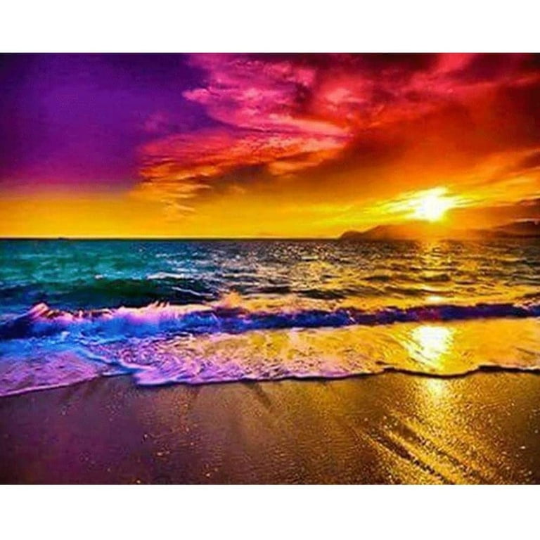 Colorful Ocean Sunset Painting