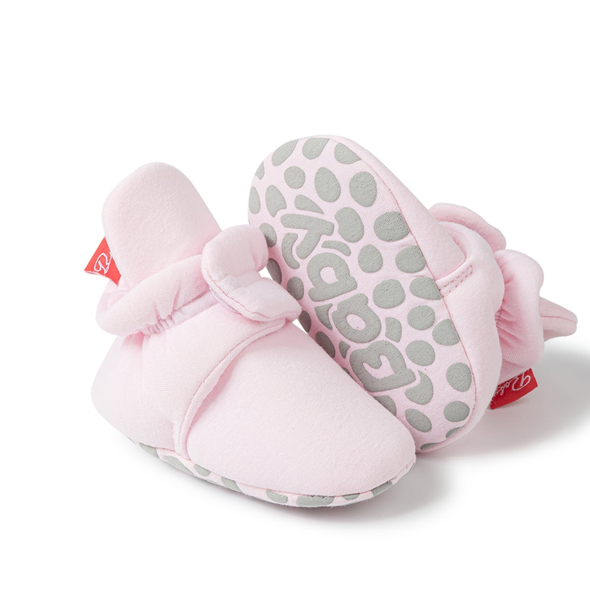 HsdsBebe Velcro Crib Booties, Non-Slip Cotton Boots for Baby Girls Boys ...