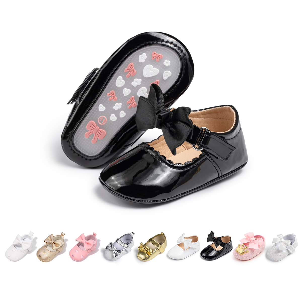 Adarl Newborn Baby Soft Sole Flowers Crib Shoes Anti-slip Prewalker 0 ...