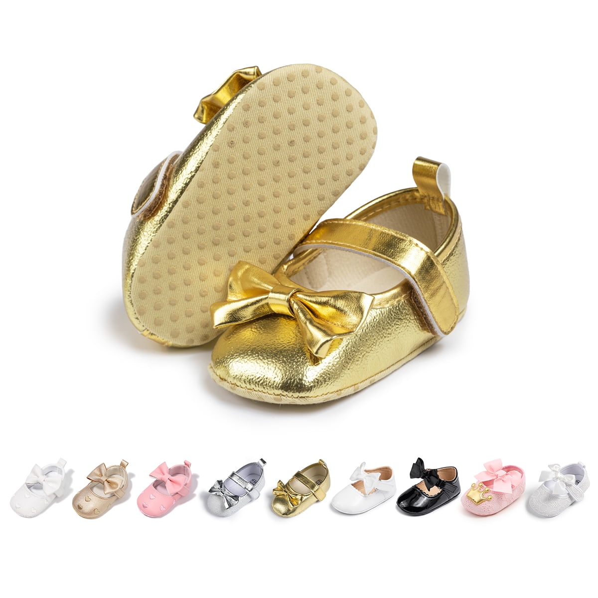 HsdsBebe Baby Girls Shoes Infant Mary Jane Bowknot Dress Shoe for ...