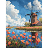 HsdsBebe Dutch Windmill DIY Diamond Art Painting Kit, Art Craft Gem ...