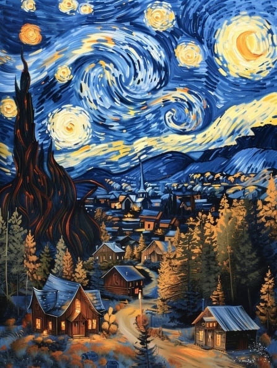 HsdsBebe Starry Night DIY Diamond Art Painting Kit, Art Craft Gem ...