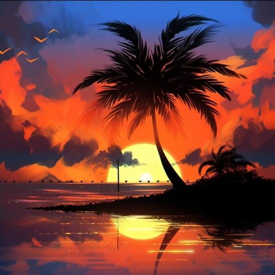 HsdsBebe Sunset DIY Diamond Art Painting Kit,Art Craft Gem Painting ...