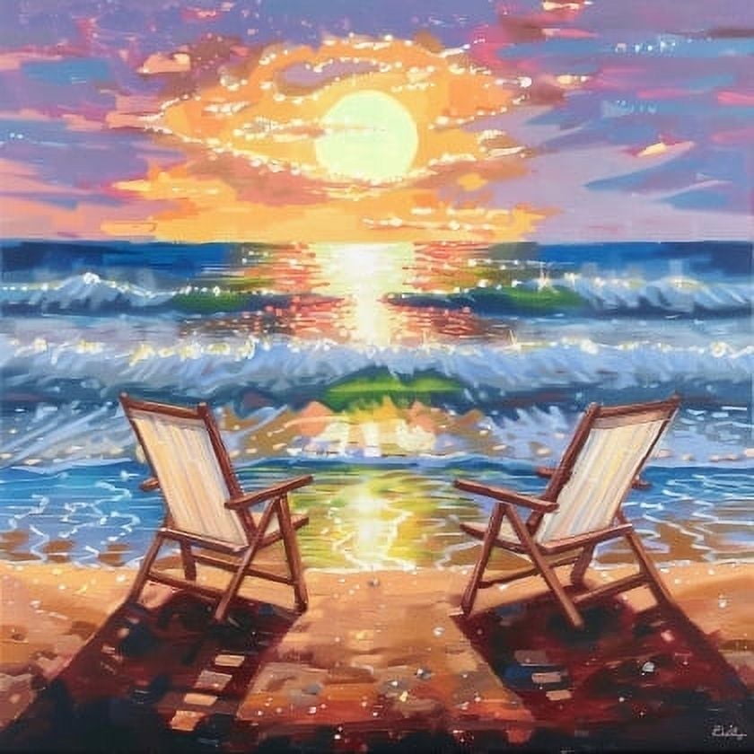 HsdsBebe Sunset DIY Diamond Art Painting Kit, Art Craft Gem Painting ...