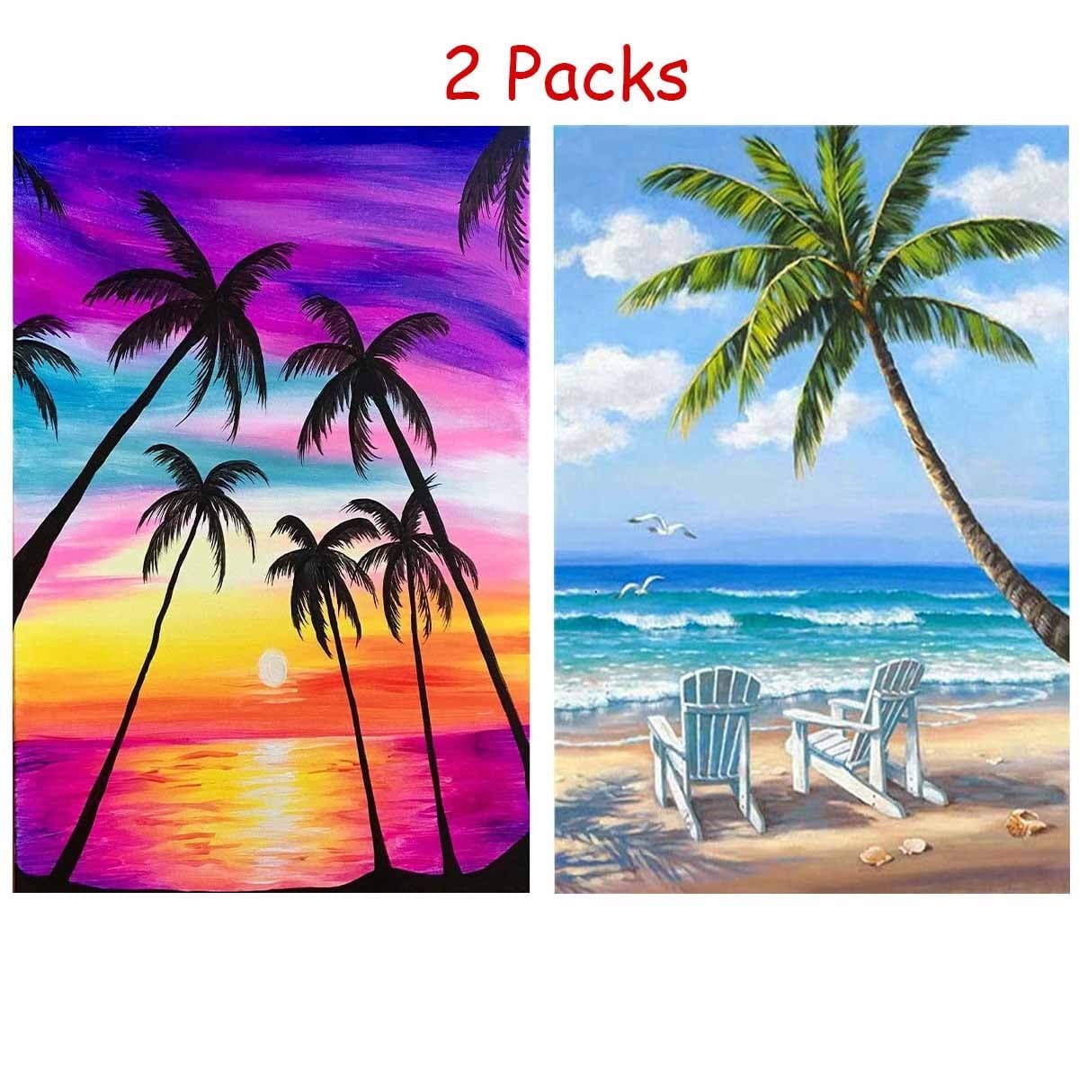 HsdsBebe Sunset on Sea DIY 5D Diamond Art Craft Kit (2 Piece) - Walmart.com