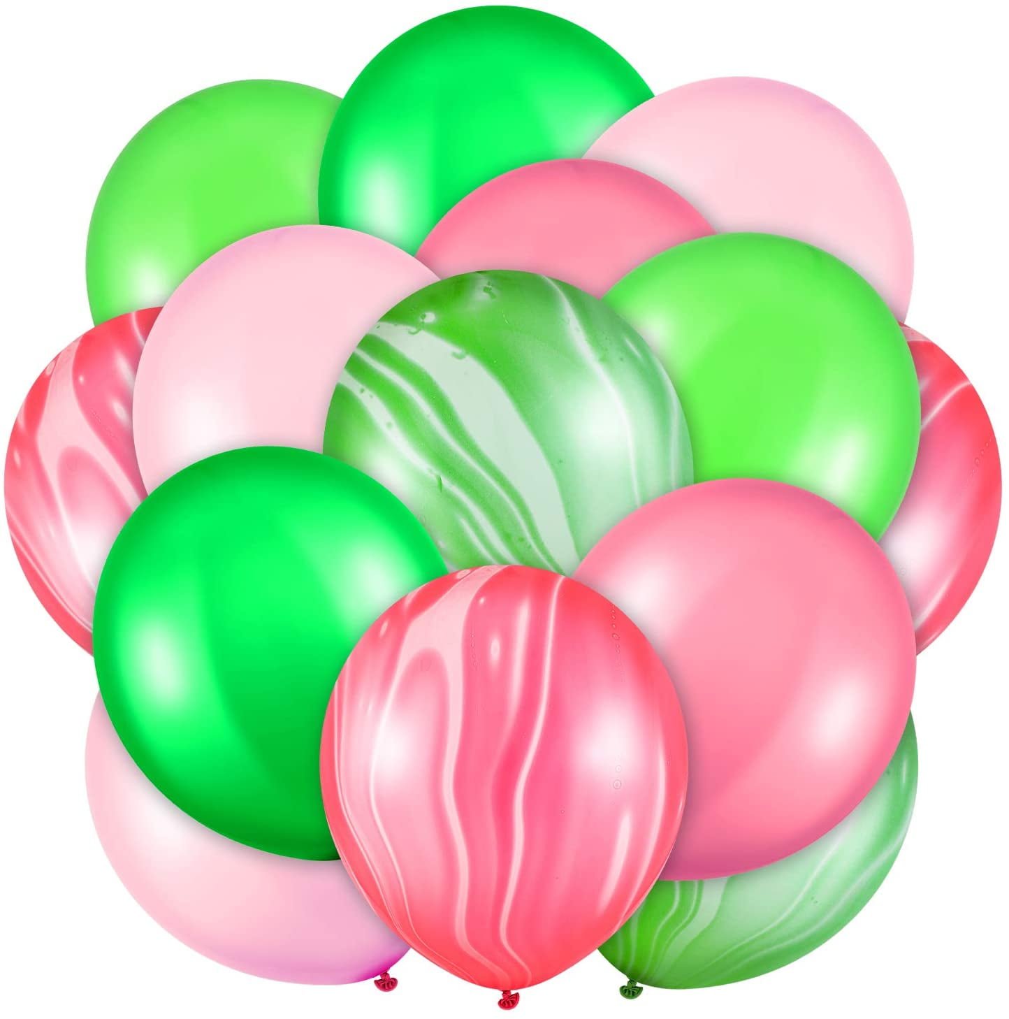 Hsei 60 Pieces 12 Inch Watermelon Balloons Latex Balloons Confetti ...