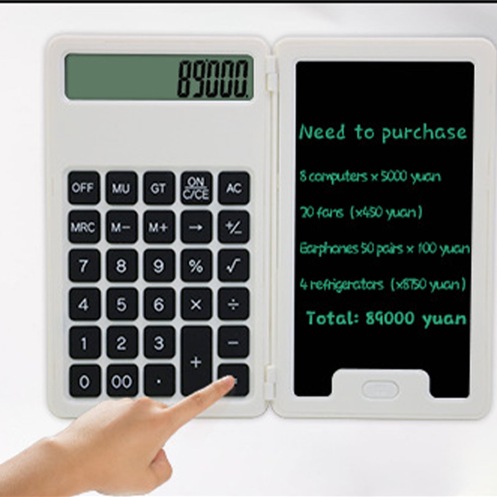 Hsibil Scientific Calculators for Students, Calculator Handwriting Board Foldable 12 Digit ...