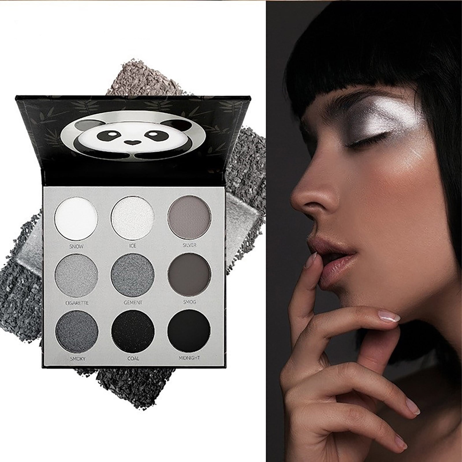 Hsmqhjwe Eyeshadow Palette Makeup Black Eyeshadow Tray 9 Gothic Makeup ...