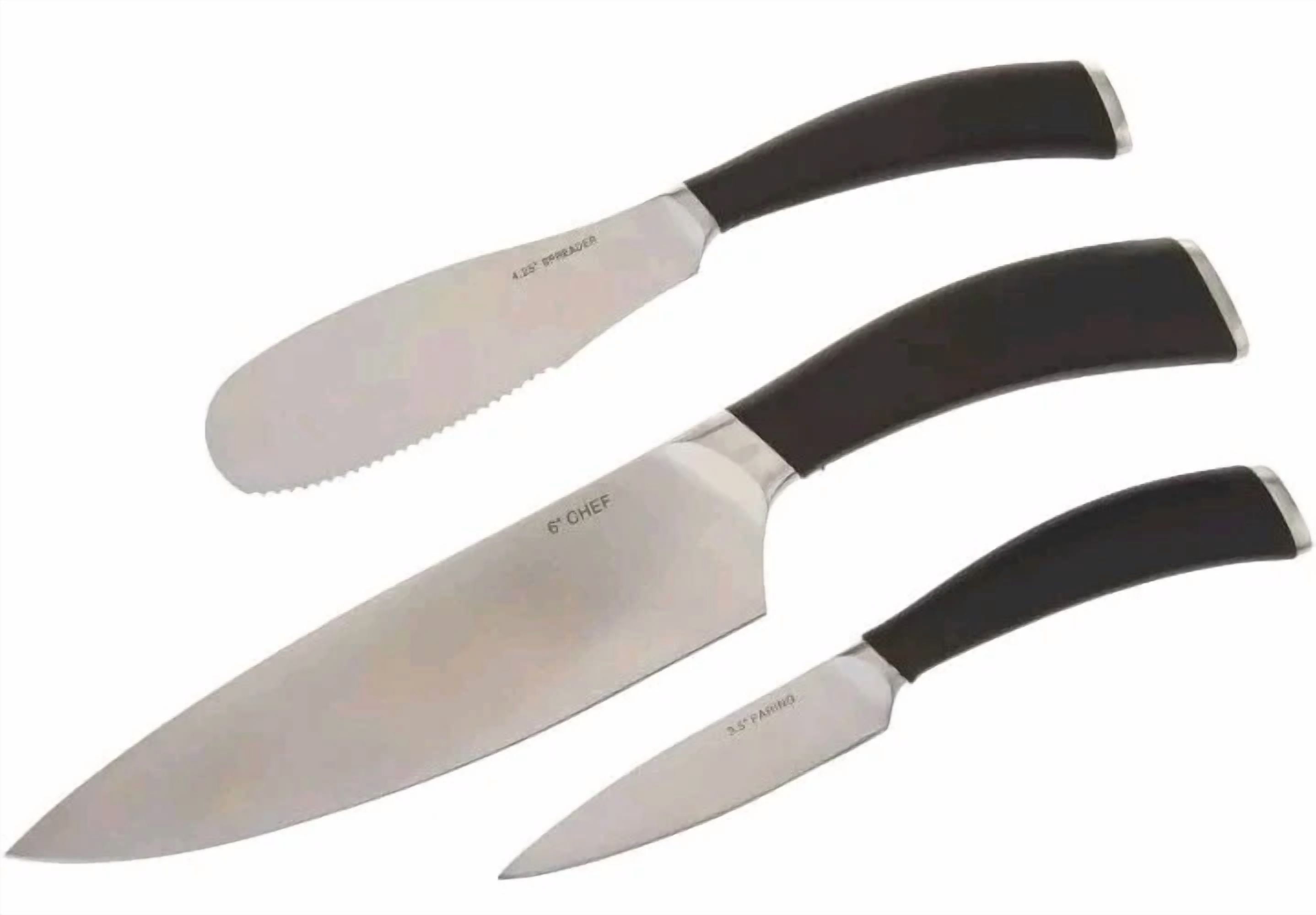 Hsn Valerie Bertinelli 3-Piece Kitchen Utility Cutlery Set W Sheath New ...