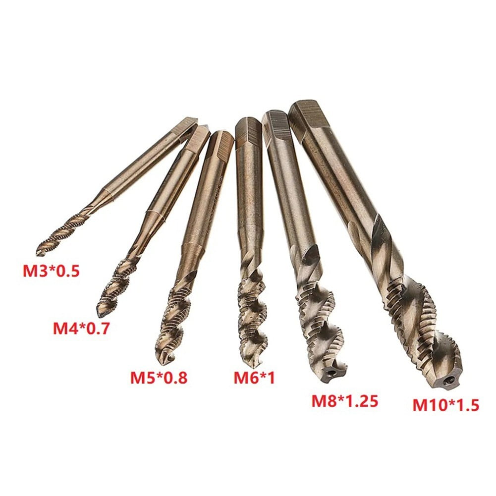 Hss- Co Coated Thread Tap Drill Metric Hss Spiral Fluted Machine Screw Tap M3 4 M5 M6 M8 M10 ...