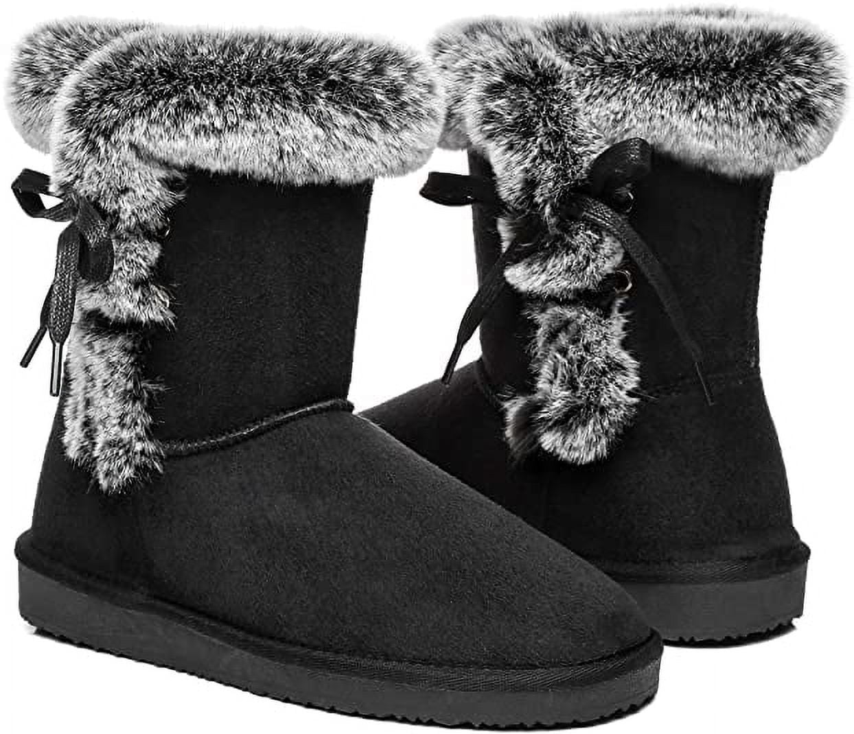 Hstylish Women's Classic Warm Snow Boots Short Winter Boots Lace up ...