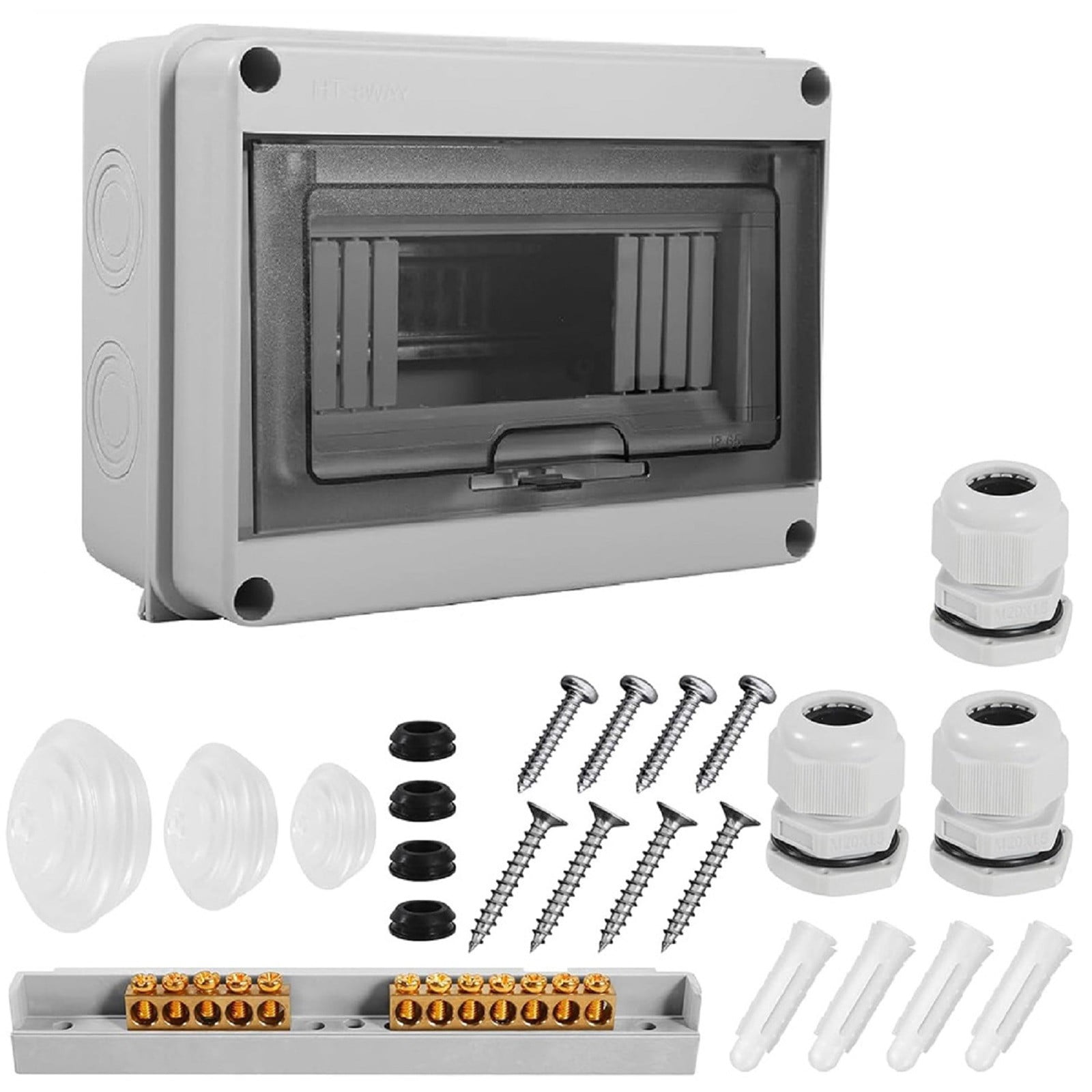 Ht-12 Waterproof Ip65 Distribution Box Exterior-Mounted Fuse Box 1Row ...