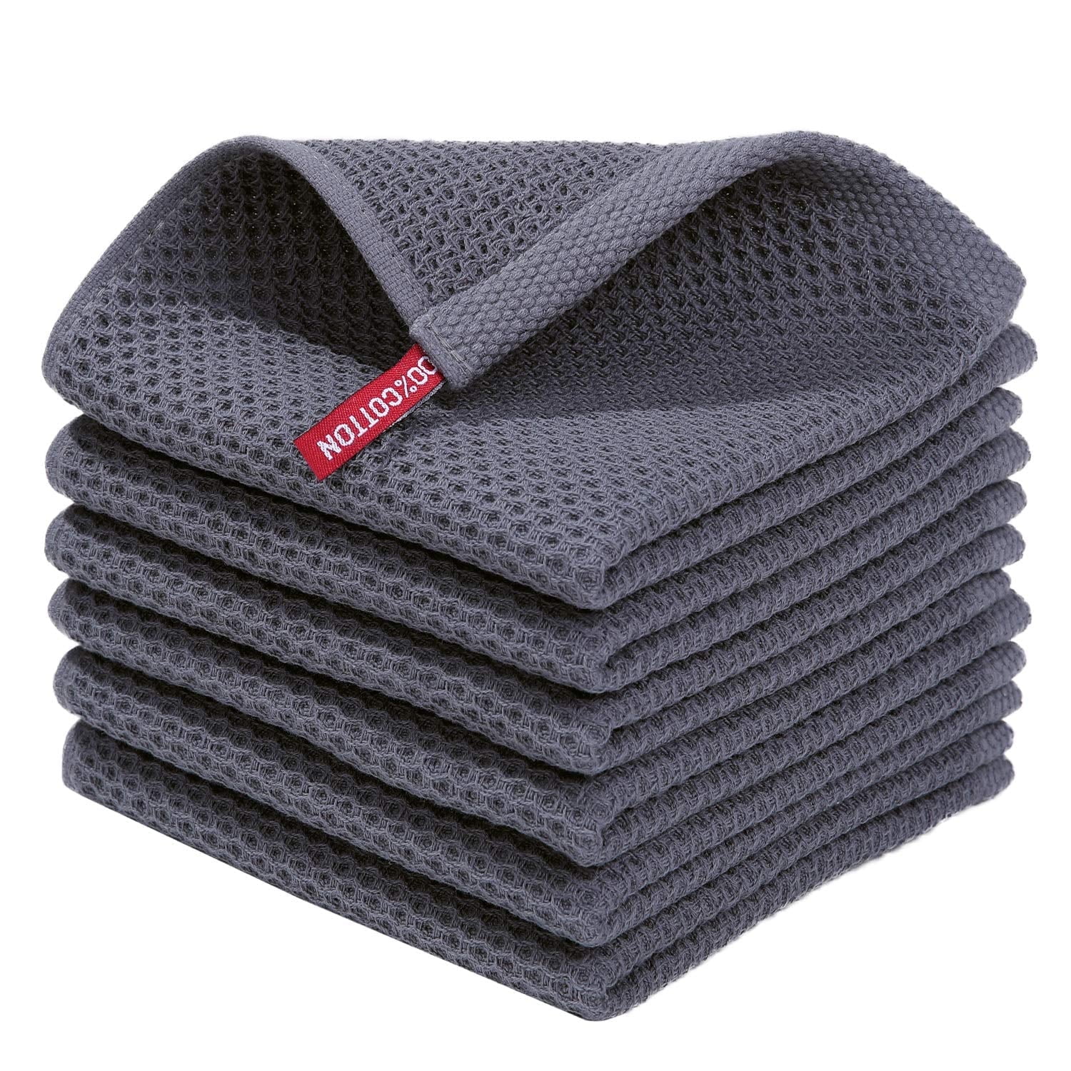 Ht Viik100% Cotton Waffle Weave Kitchen Dish Cloths, Ultra Soft ...