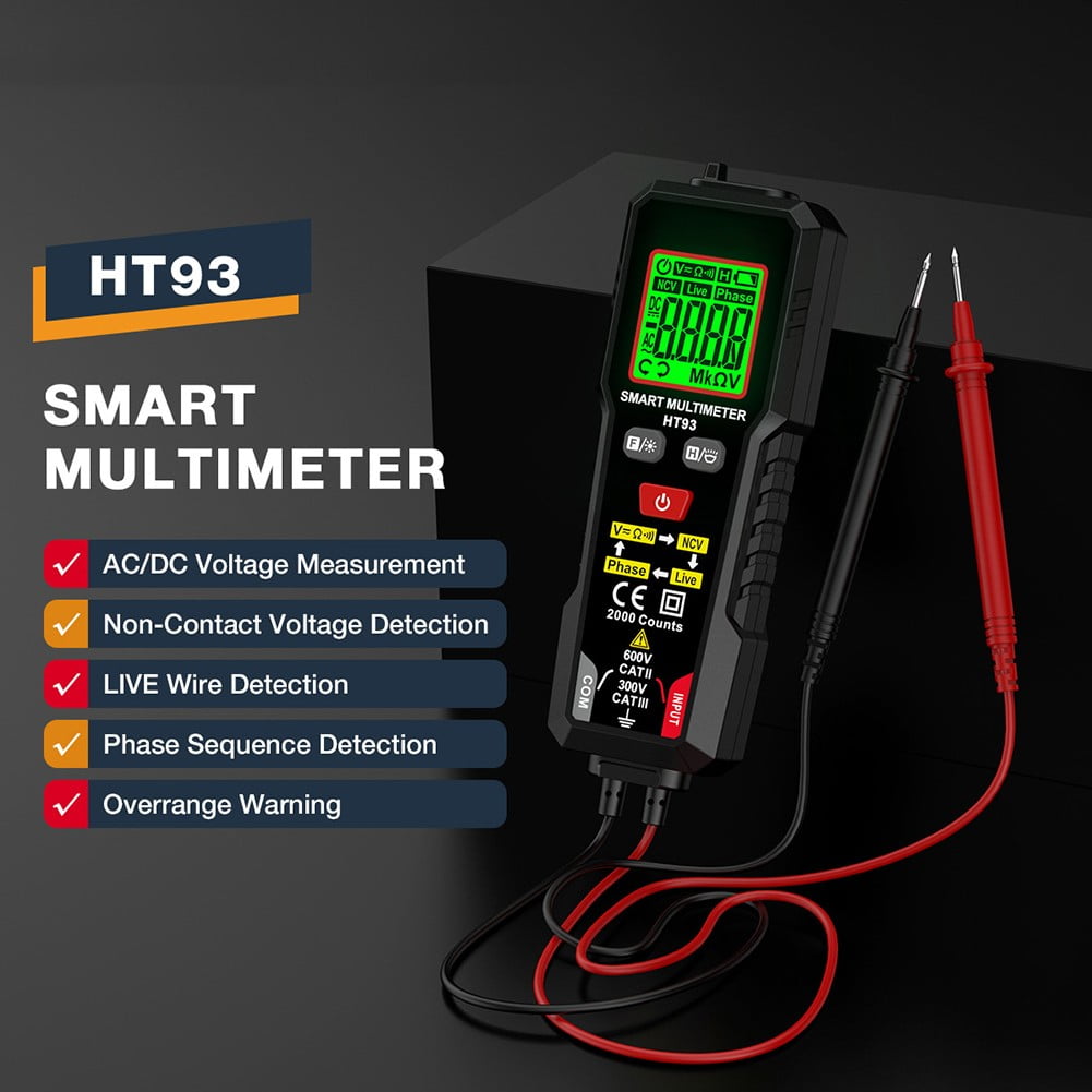 Ht93 Multi-Function Digital Multimeter Handheld Ncv Detection Smart ...