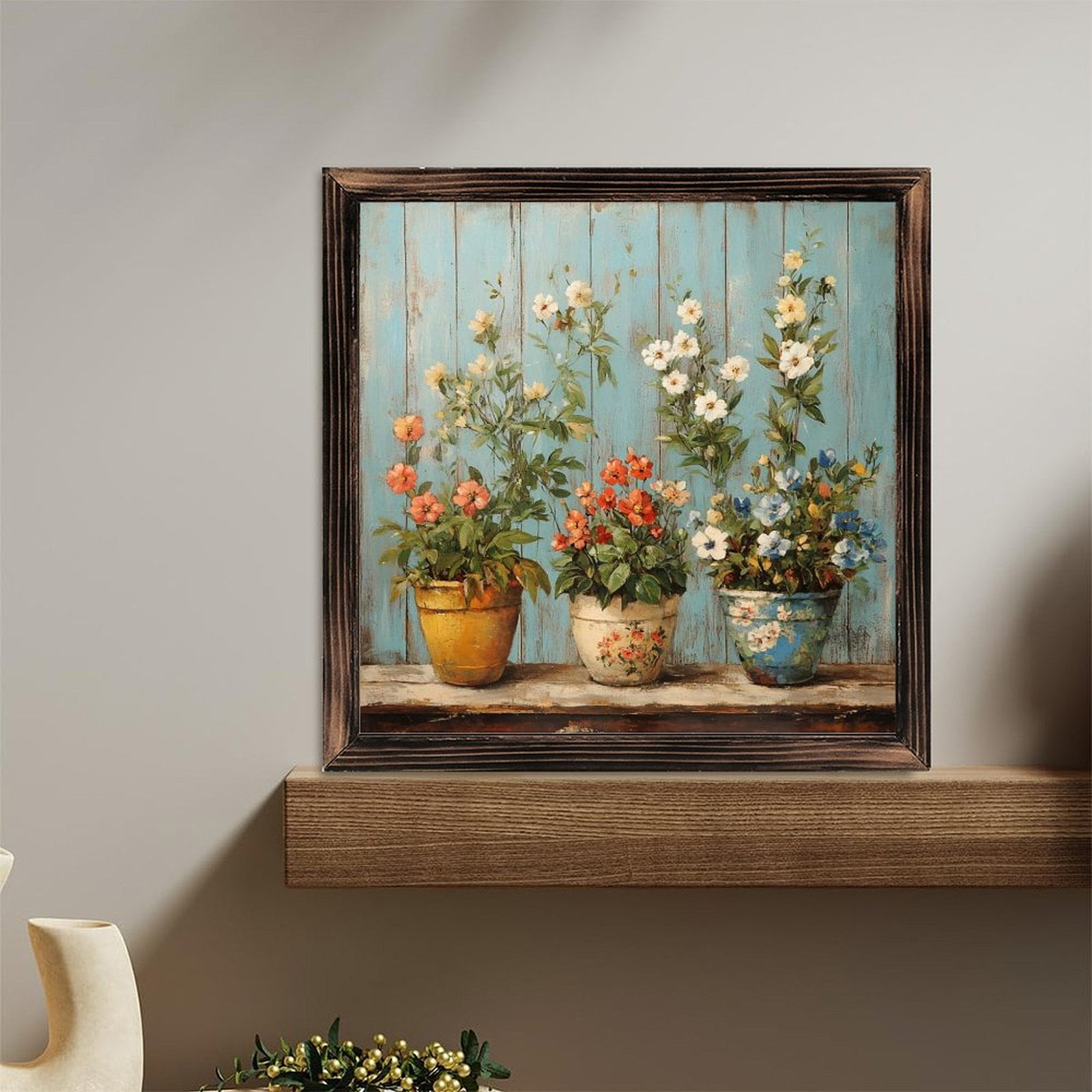 Htc02_sweet_peaes_and_some_other_flowers_in_pot_or_pots_printed ...