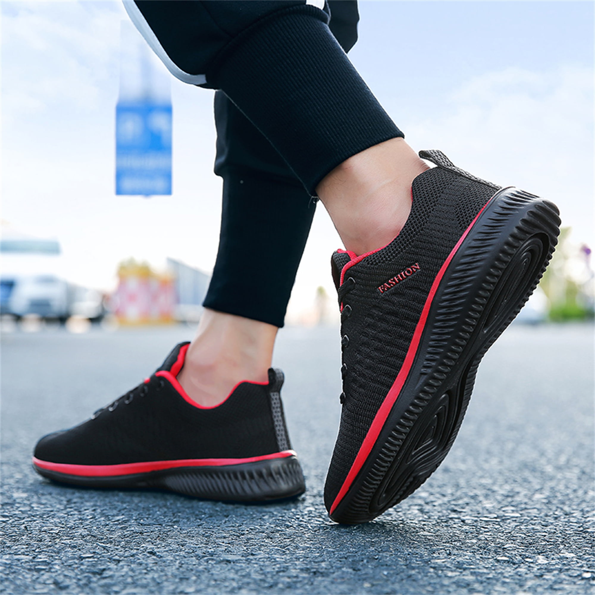 Htcenly Men's Fashion Sneakers - Breathable, Lightweight, Athletic ...