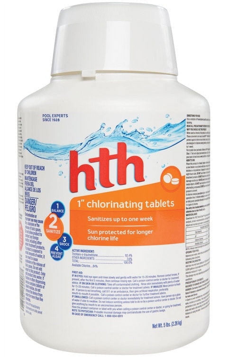 Hth HTH 42007 Chlorinating Tablets, 5 Lbs - Walmart Business Supplies