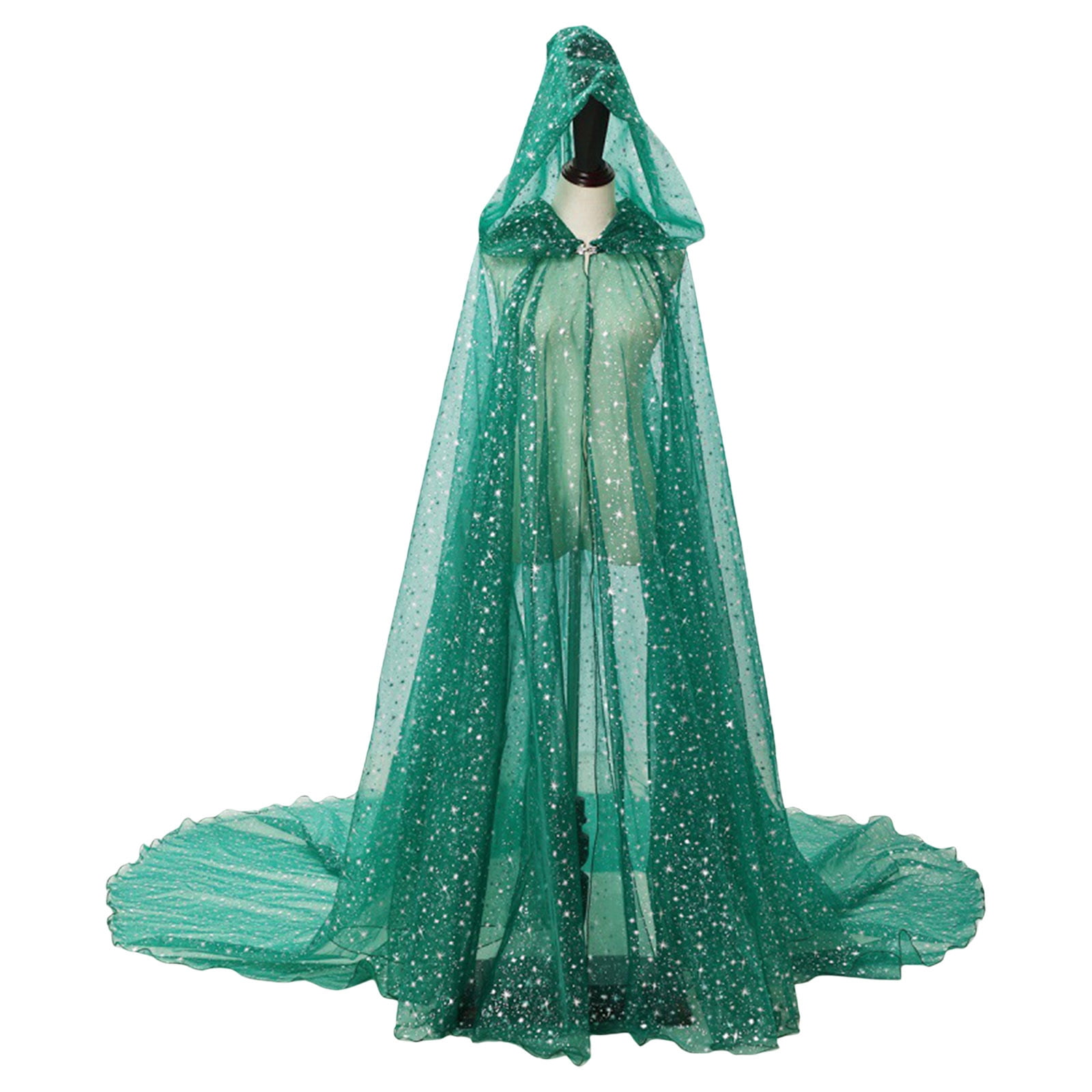 Htigea Adult and Kids Hooded Cloaks Sheer Floor Length Cape with ...
