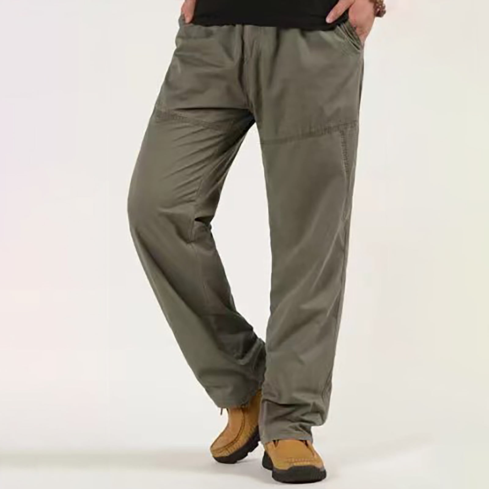 Htigea Clearance 2024 Casual Pants for Men Big & Tall Basic Solid Cargo ...