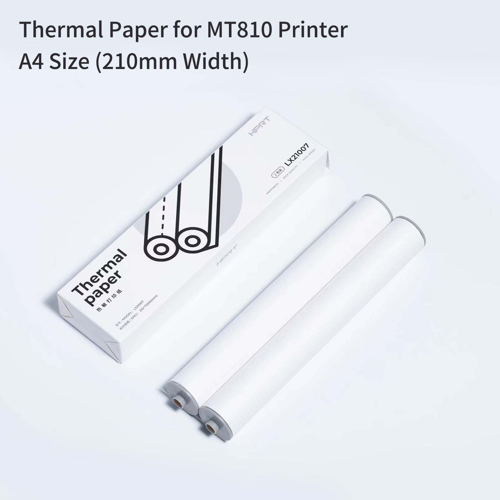 HPRT MT810 A4 Thermal Paper Roll, 2PCS, BPA-free, for Photo, Receipt ...