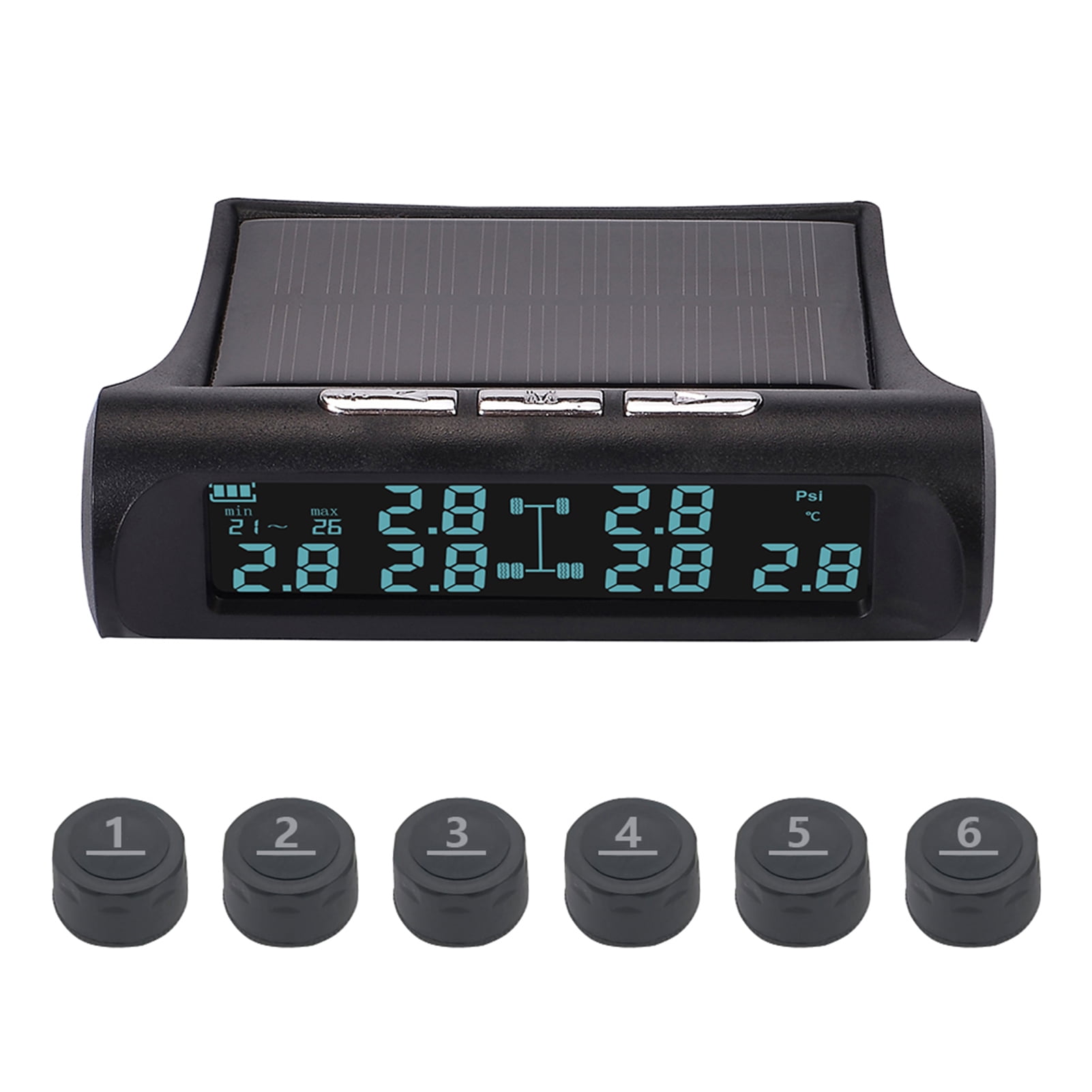 Htovila Tire pressure monitor,Tire Pressure RV Bus Lorry HUIOP Solar ...