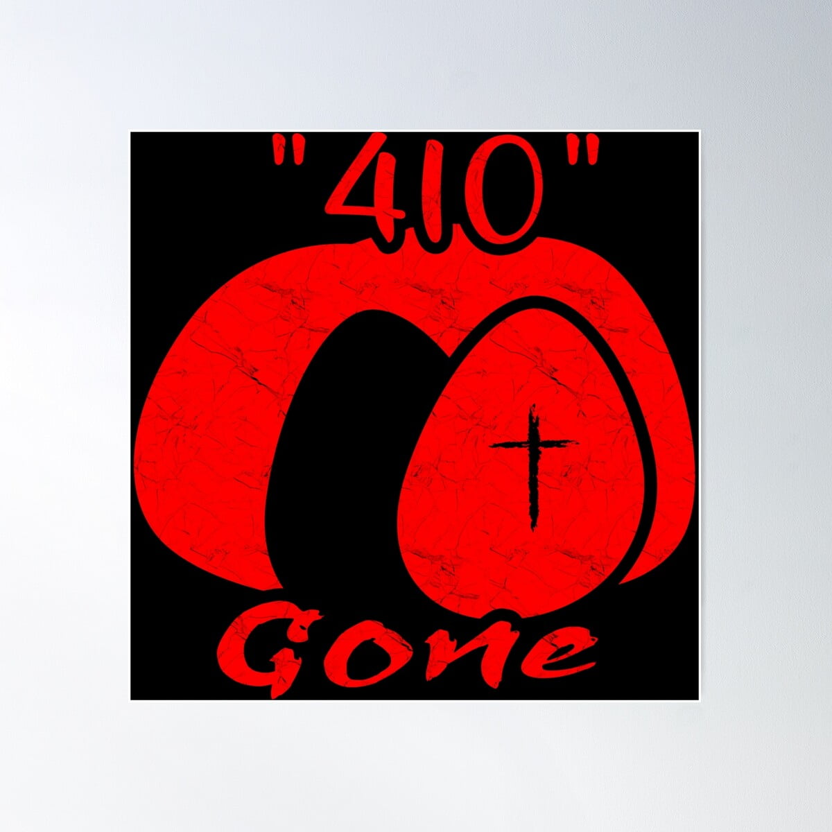 Http 410 Gone - Empty Tomb Of Jesus Crucifixion Minimalist Good Friday & Easter Red Design ...