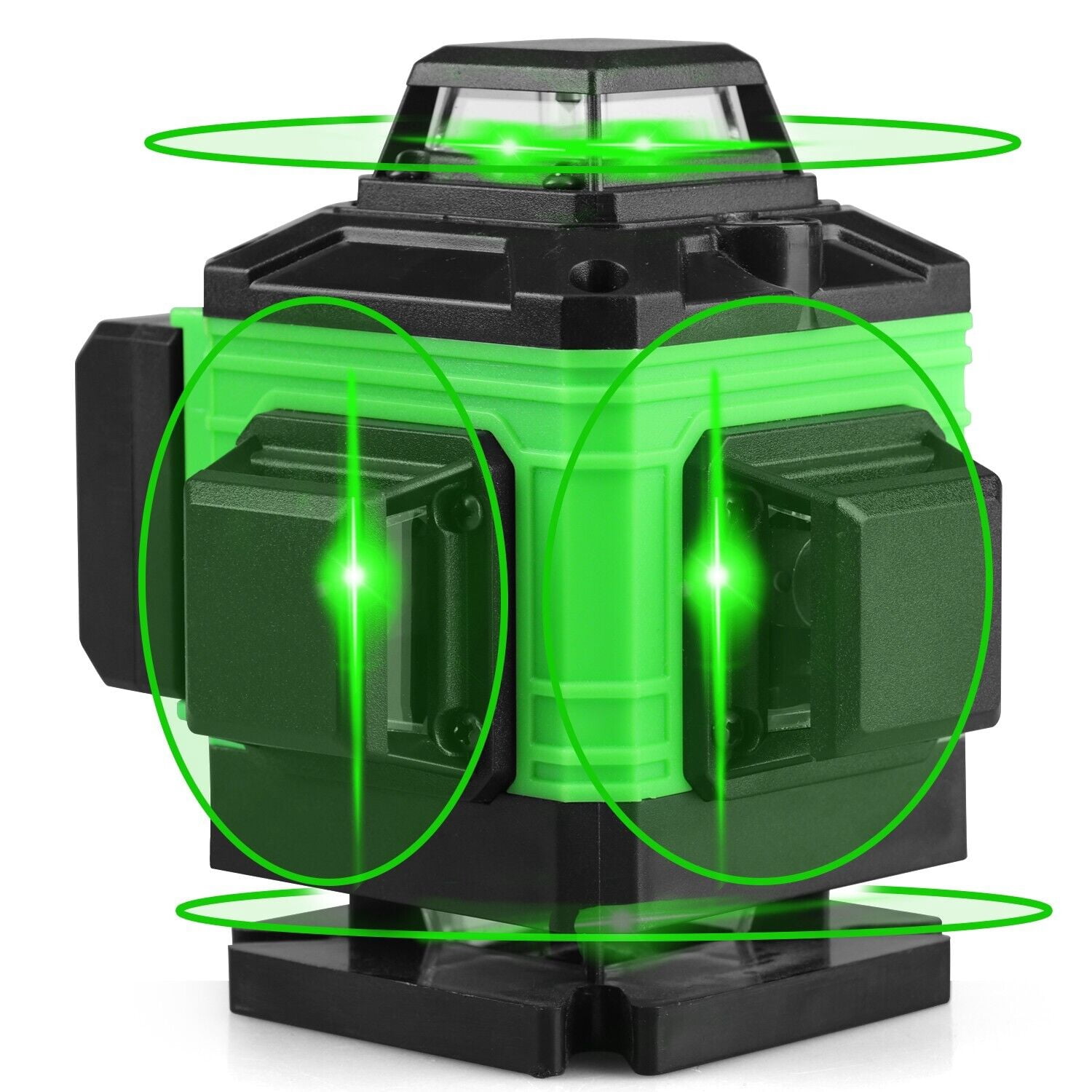 Htwon 4D 16 Lines Green Laser Level Auto Self-Leveling 360 Rotary Cross ...