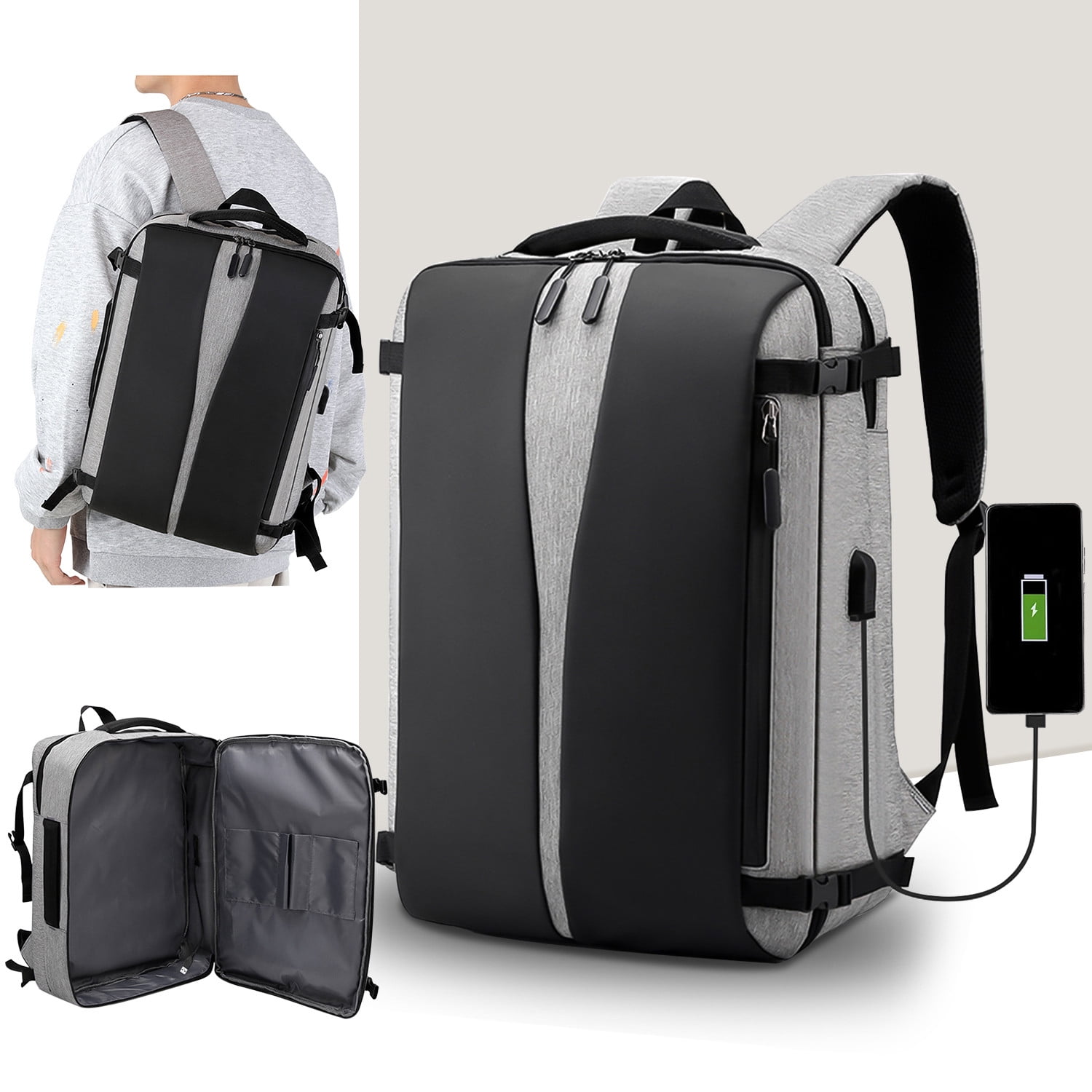 Htwon Backpack Men Anti-Theft Backpack Charging Male Laptop Business ...