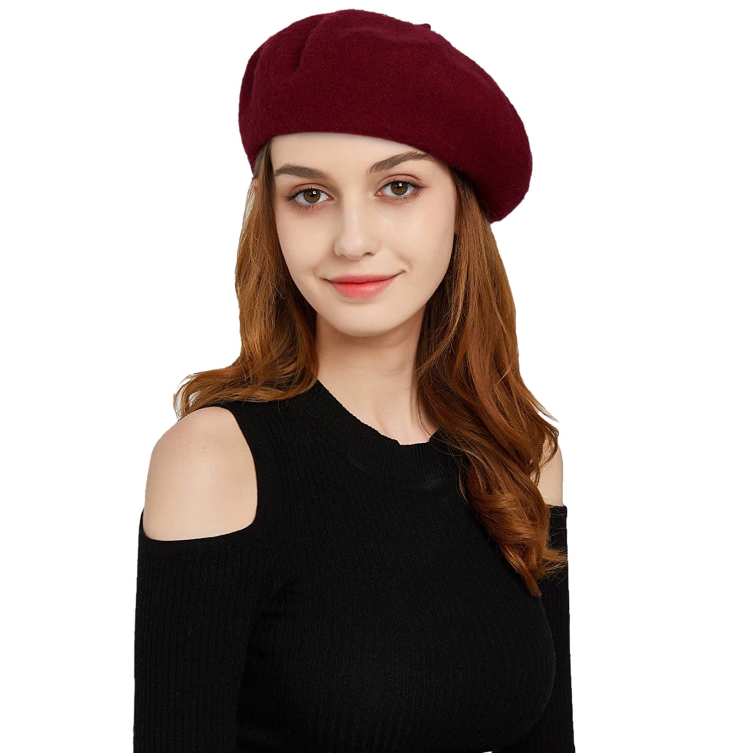 Htwon Beret Hats for Women Solid Berets for Women Wool Spring Octagonal ...