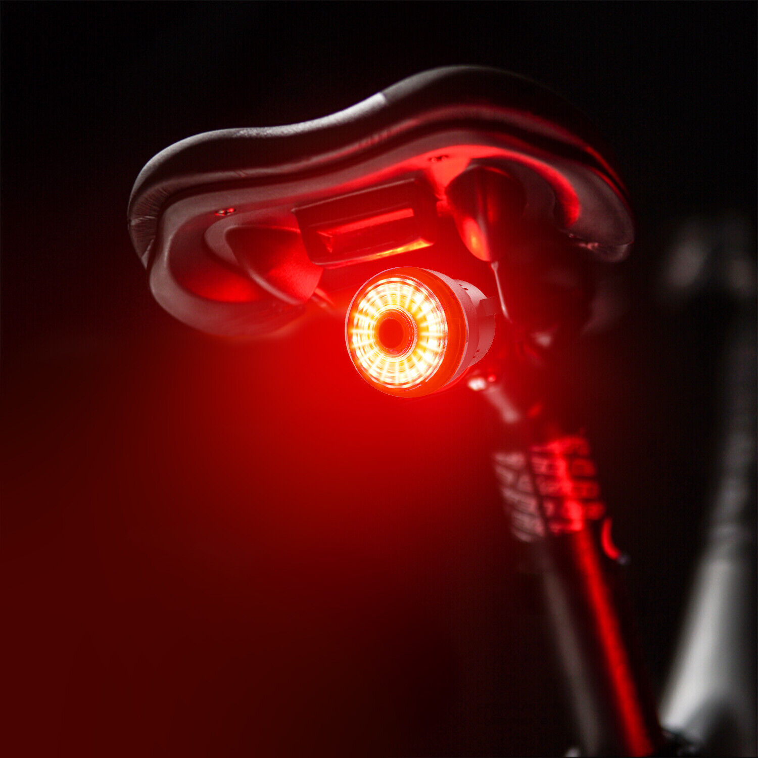 Htwon Bike Tail Light Bicycle Rechargeable USB 5 LED Safety Rear Lamp ...