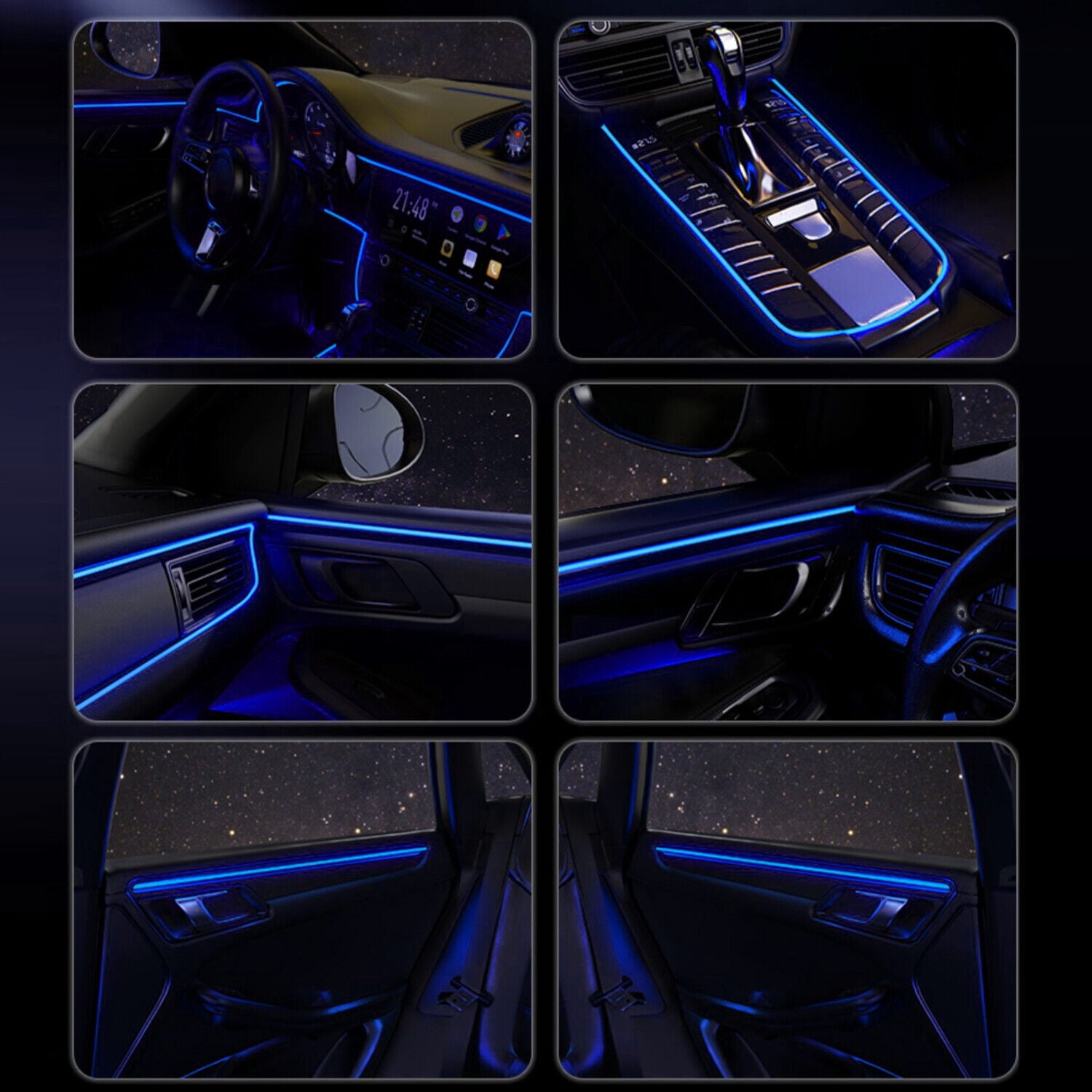 Htwon Car Auto Interior Atmosphere Wire Strip Light LED Decoration Lamp ...