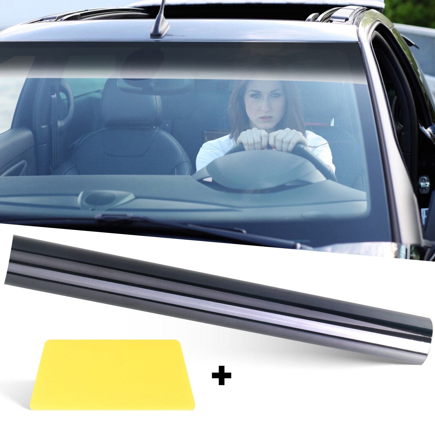 Htwon Car Window Tint Windshield Sun visor Vinyl Decal Gradual Strip ...