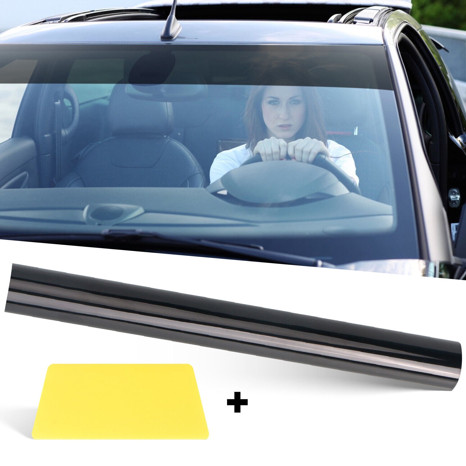 Htwon Car Window Tint Windshield Sun visor Vinyl Decal Gradual Strip ...