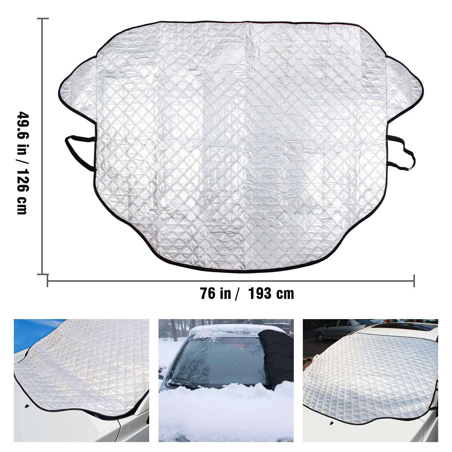 Htwon Car Windshield Snow Ice Cover with 3 Layers Protection ...