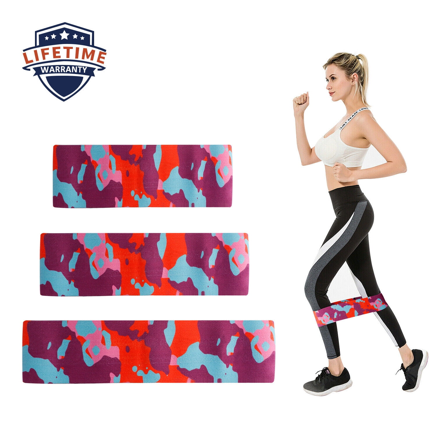 Htwon Fabric Resistance Bands Loop Gym Exercise Yoga Workout Butt Lift ...
