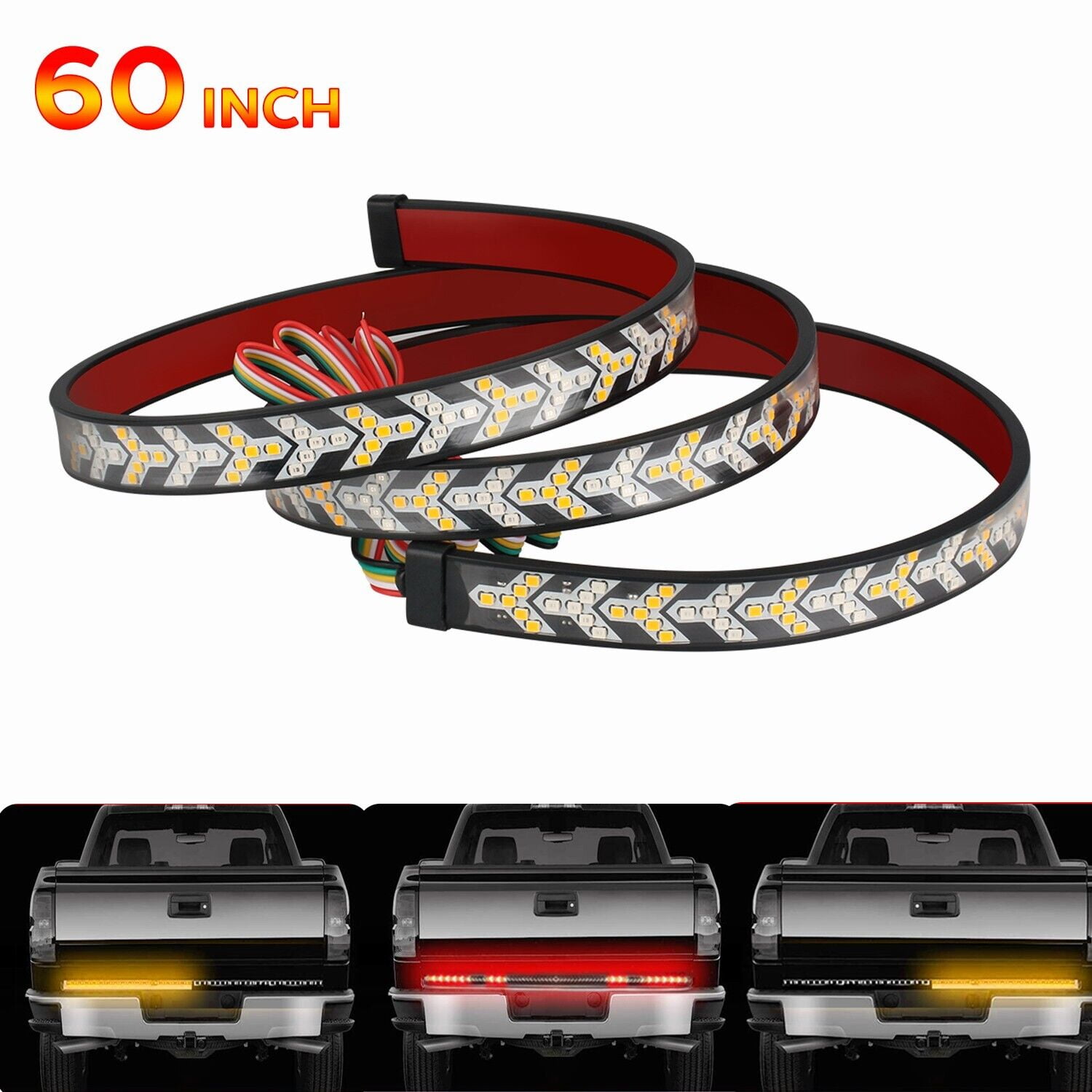 Htwon For Chevrolet Silverado 1500 60"Car Tailgate LED Light Tail Strip ...