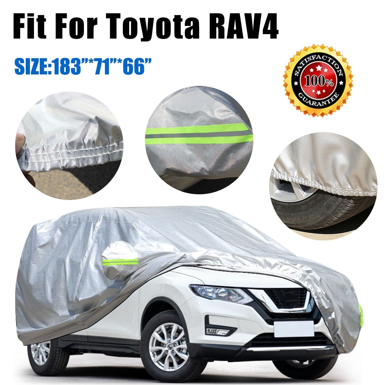 Htwon For Toyota RAV4 Full Car Cover Outdoor Waterproof All Weather UV ...