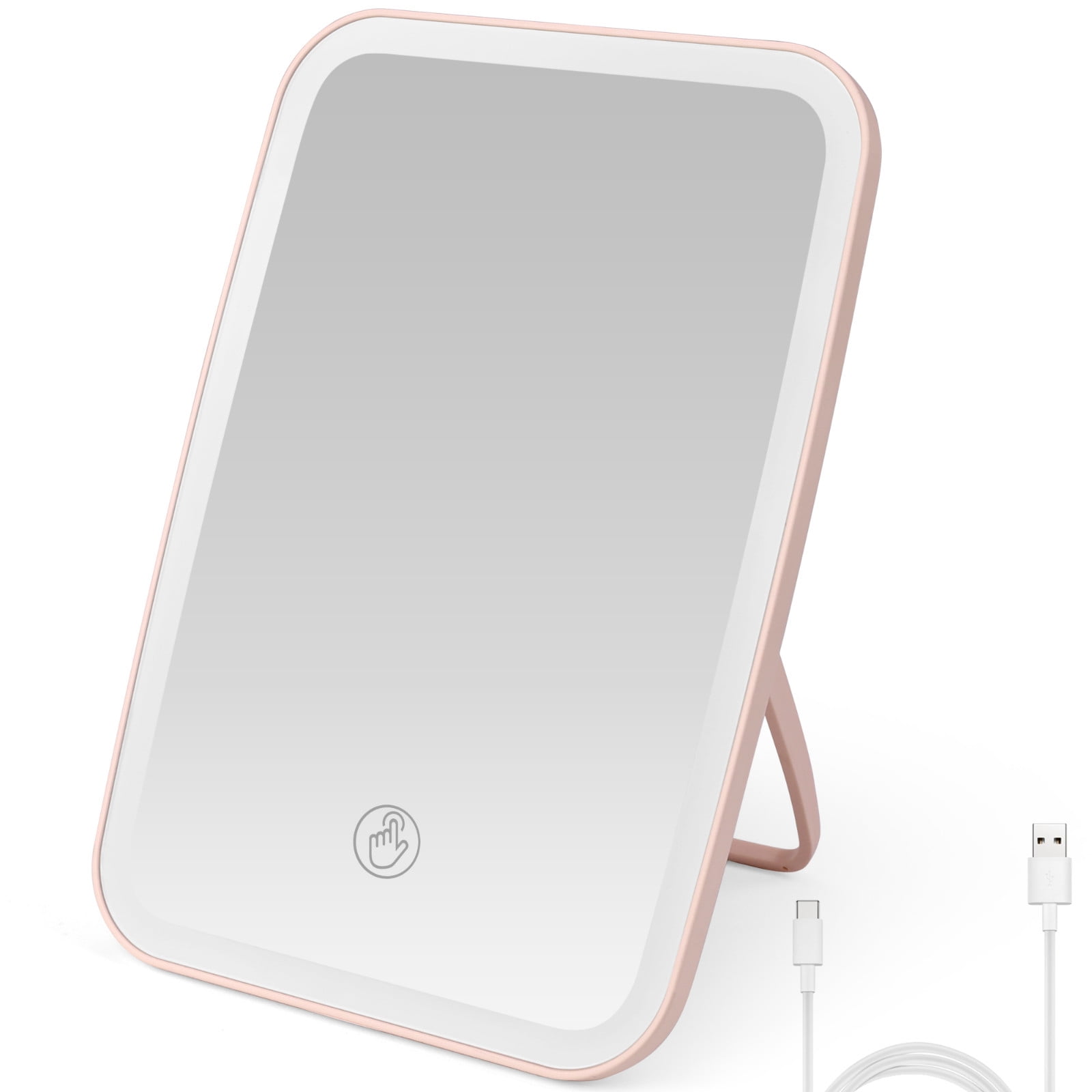 Htwon Lighted Makeup Mirror Rechargeable Touch Sensor Control for ...