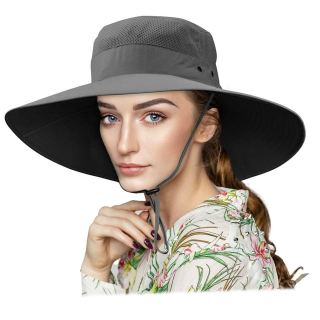 Htwon Men Women Boonie Snap Hat Wide Brim Ear Neck Cover Sun Flap ...