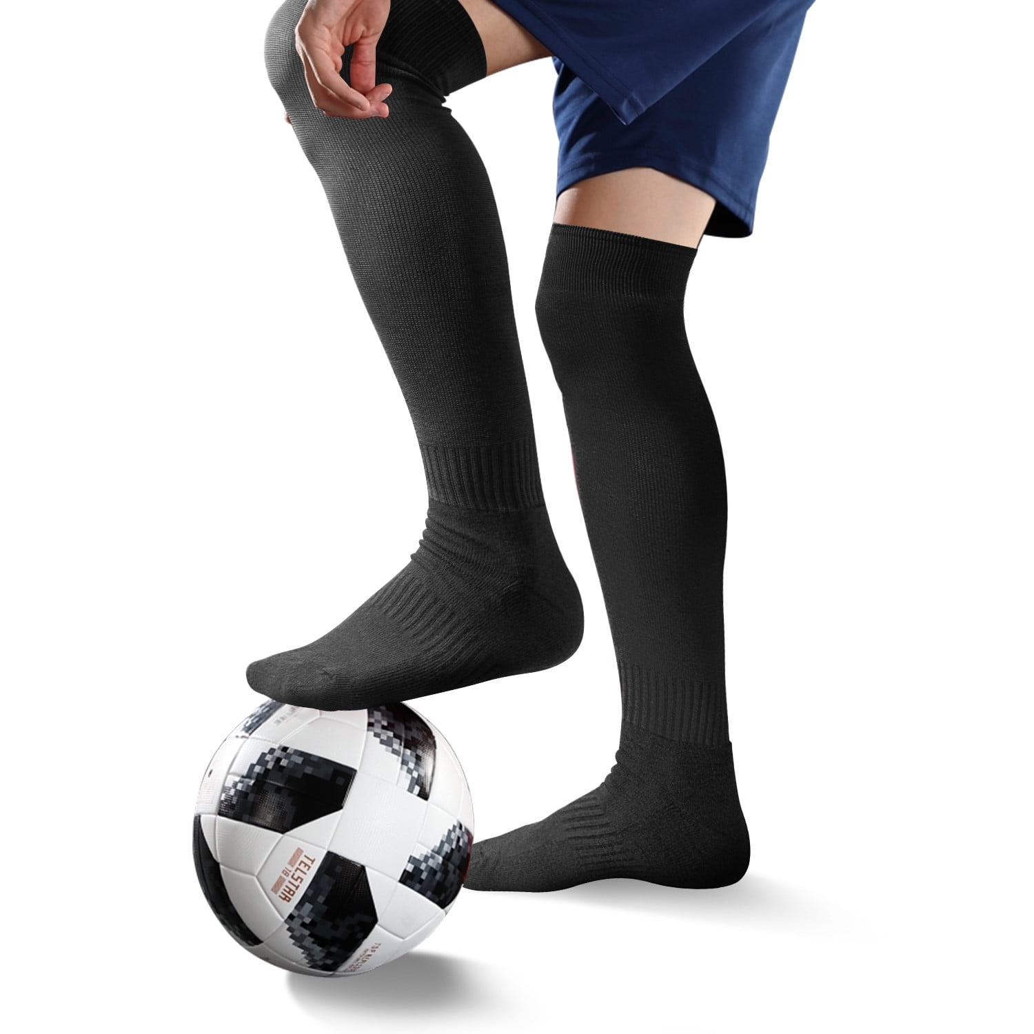 Htwon Soccer Socks, Unisex Knee High, Breathable, Moisture-Wicking ...
