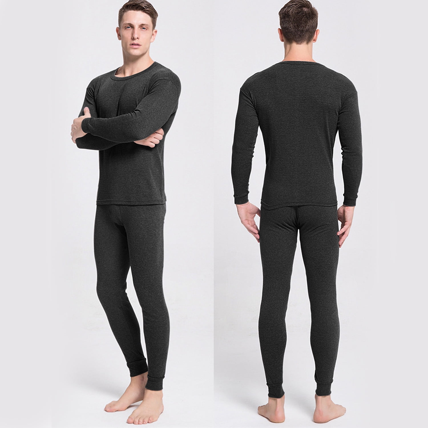 Htwon Men's Warm Thermal Underwear Set, Ultra Soft Insulation Inner ...