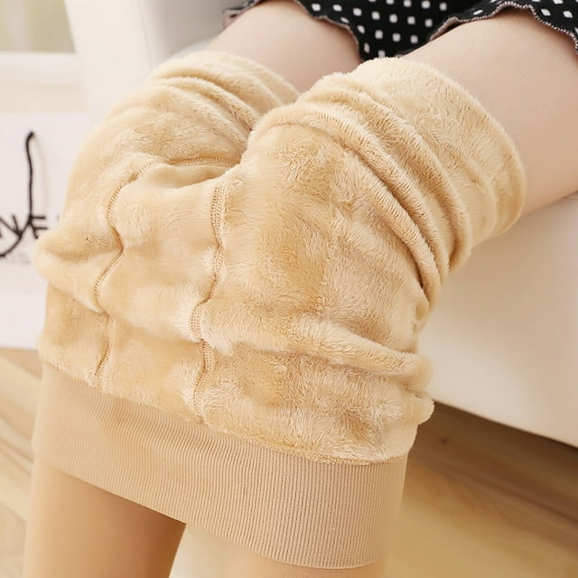 Htwon Women Thermal Lined Translucent Pantyhose Warm Winter Fleece ...