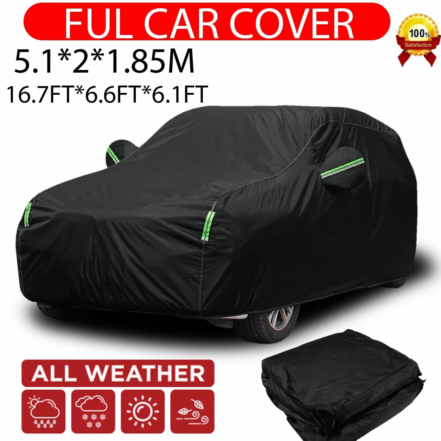 Htwon YXL 190T Polyester Taffeta SUV Car Cover, All-Weather Protection ...