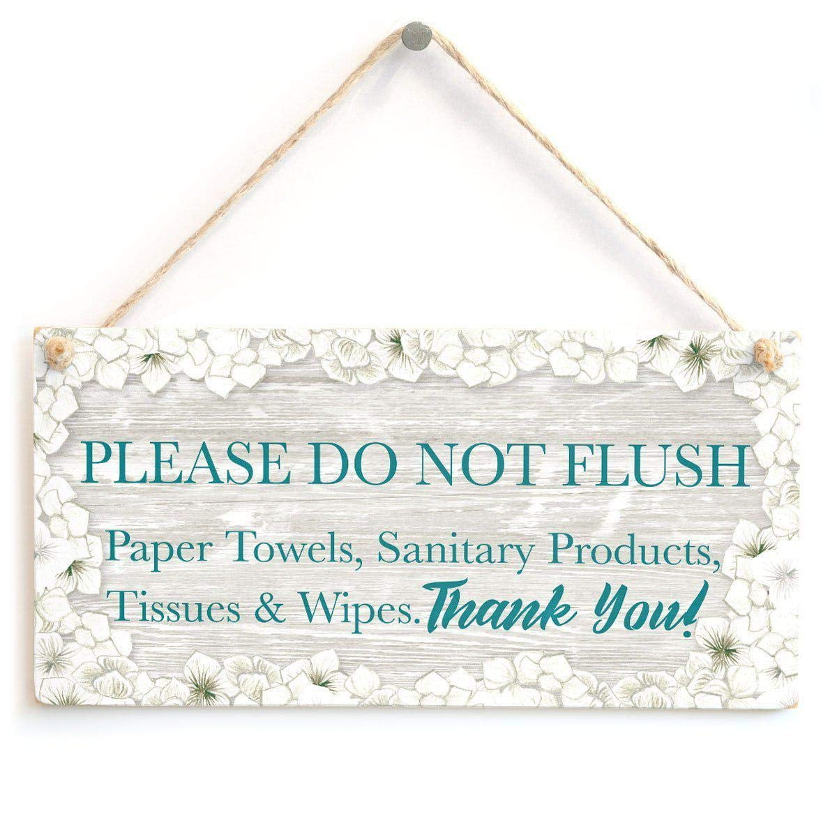 Hty Please DO NOT YYF14 Flush Paper Towels, Sanitary Products, Tissues ...