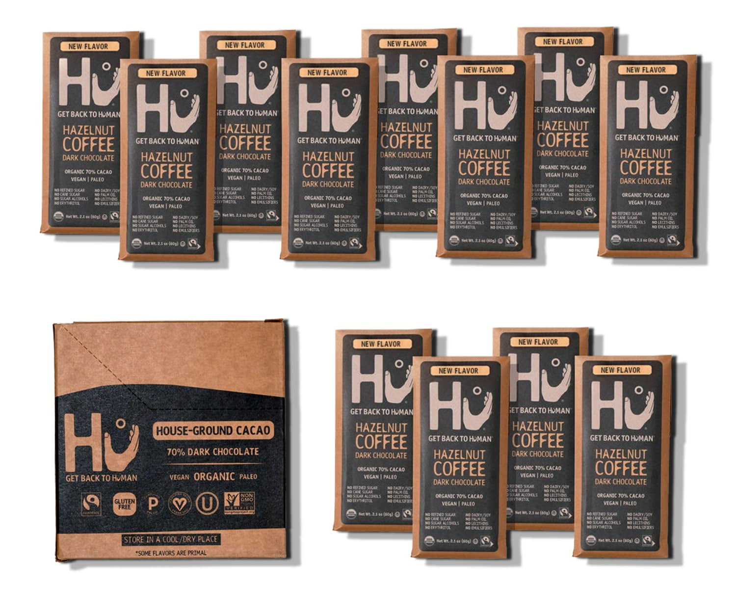 Hu Chocolate Bars | 12 Pack Hazelnut Coffee Crunch Chocolate | Natural ...