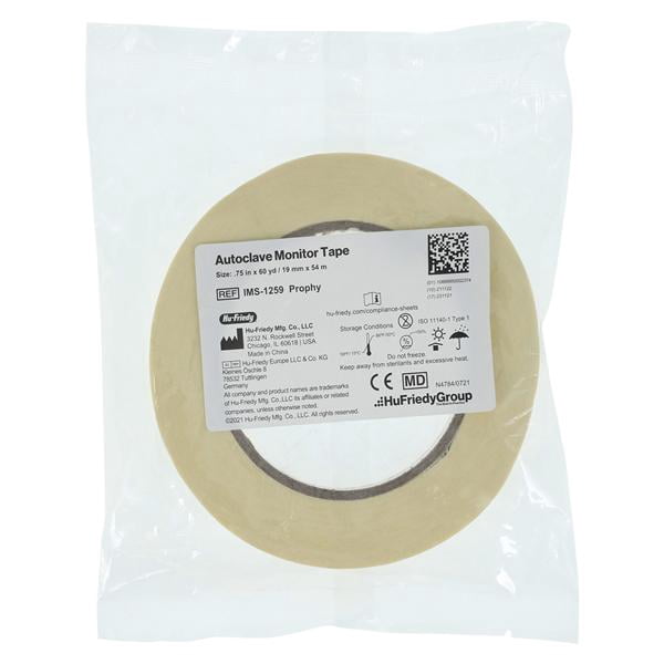 Hu-Friedy IMS-1259 IMS Monitor Autoclave Tape Prophy 55m - Walmart.com