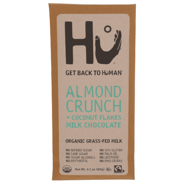 Hu Organic Crunchy Almond & Coconut Flakes Milk Chocolate Bar 2.1 oz ...
