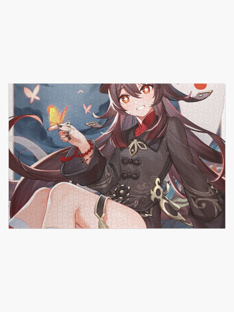 Hu Tao - Genshin Impact Jigsaw Puzzle Cool Wooden Jigsaw Puzzles for Relaxation or Group ...