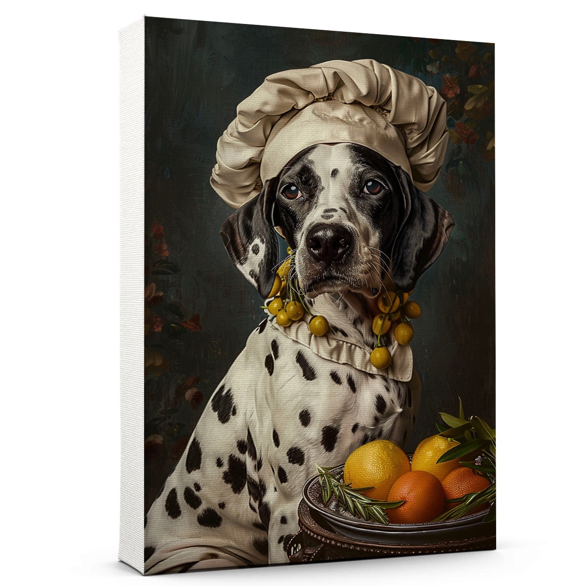 HuDo Dog Canvas Wall Art, Funny Dalmatian Chef Vintage Poster Gallery ...